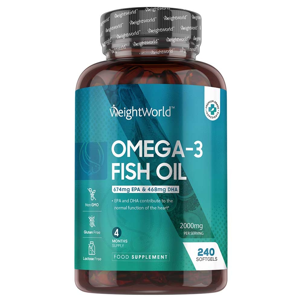 Omega 3 Fish Oil | 2000mg 240 Softgels (4-Month Supply) | WeightWorld