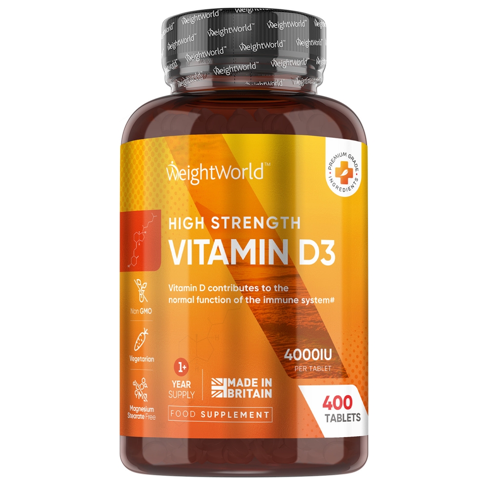 Buy Vitamin D3 4000 IU - 400 Tablets (1+ Years' Supply) I WeightWorld Buy Vitamin D3 4000 IU - 400 Tablets (1+ Years' Supply) I WeightWorld
