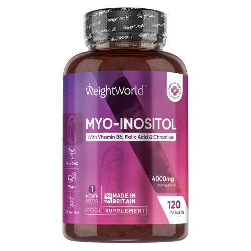 Myo-Inositol Tablets | 4000mg 120 Tablets (1-Month Supply) | WeightWorld