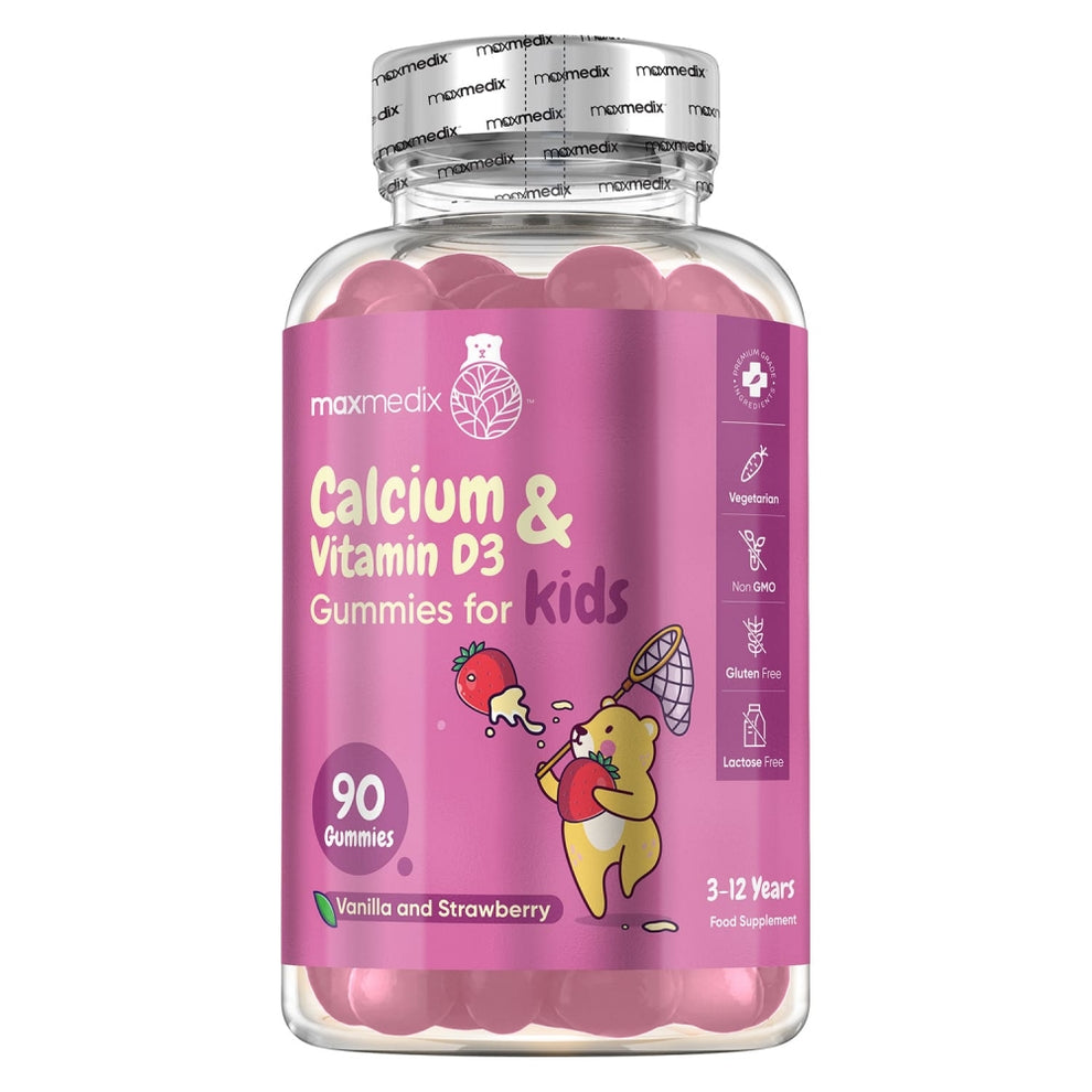 Calcium & Vitamin D3 Gummies for Kids | 90 Gummies | maxmedix