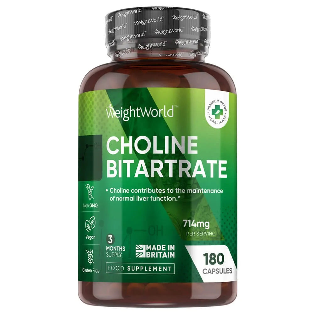 Choline Bitartrate Capsules | Supplement for the Liver | WeightWorld
