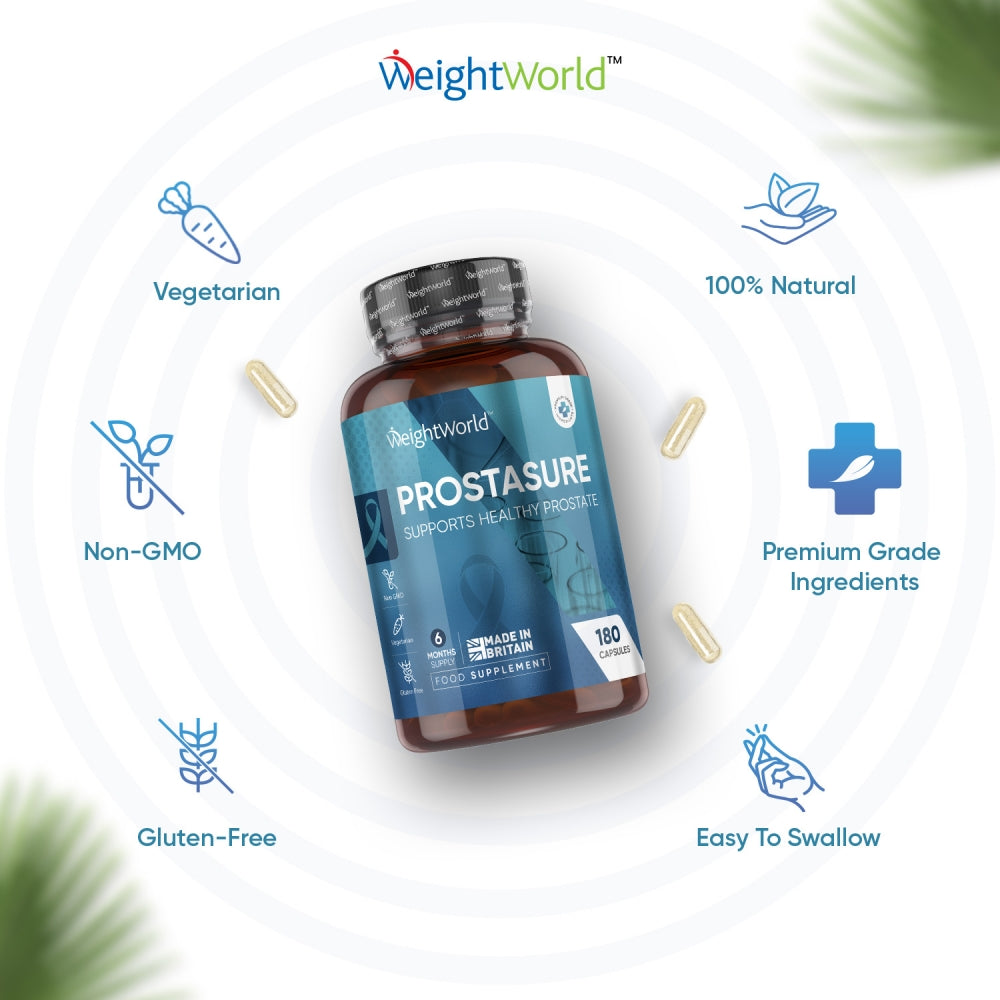 Prostasure Capsules | 180 Capsules with Saw Palmetto | WeightWorld