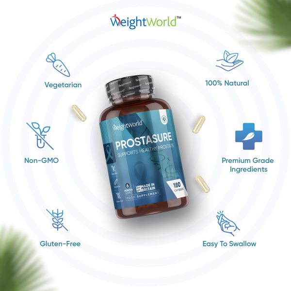 Prostasure Capsules | 180 Capsules with Saw Palmetto | WeightWorld