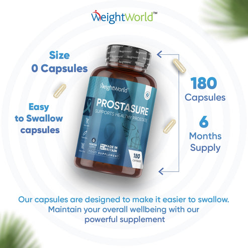Prostasure Capsules | 180 Capsules with Saw Palmetto | WeightWorld