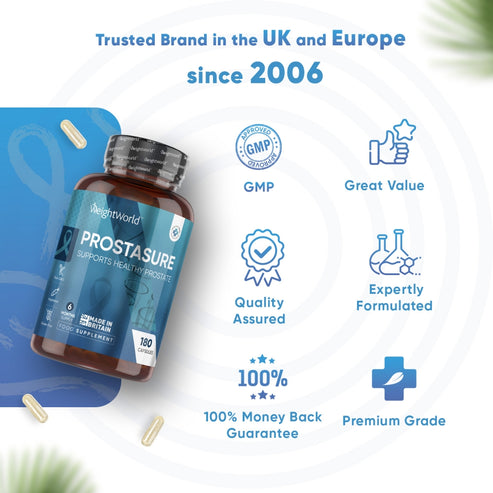 Prostasure Capsules | 180 Capsules with Saw Palmetto | WeightWorld