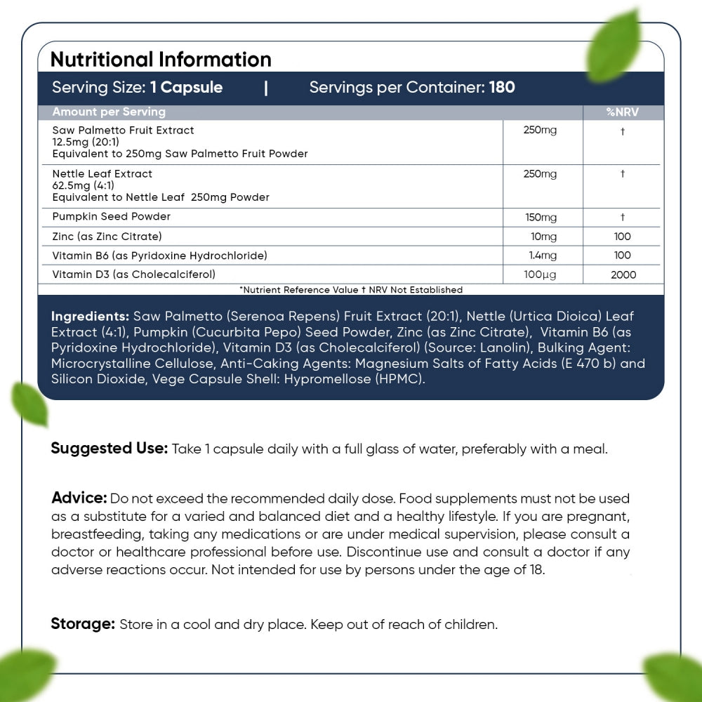Prostasure Capsules | 180 Capsules with Saw Palmetto | WeightWorld