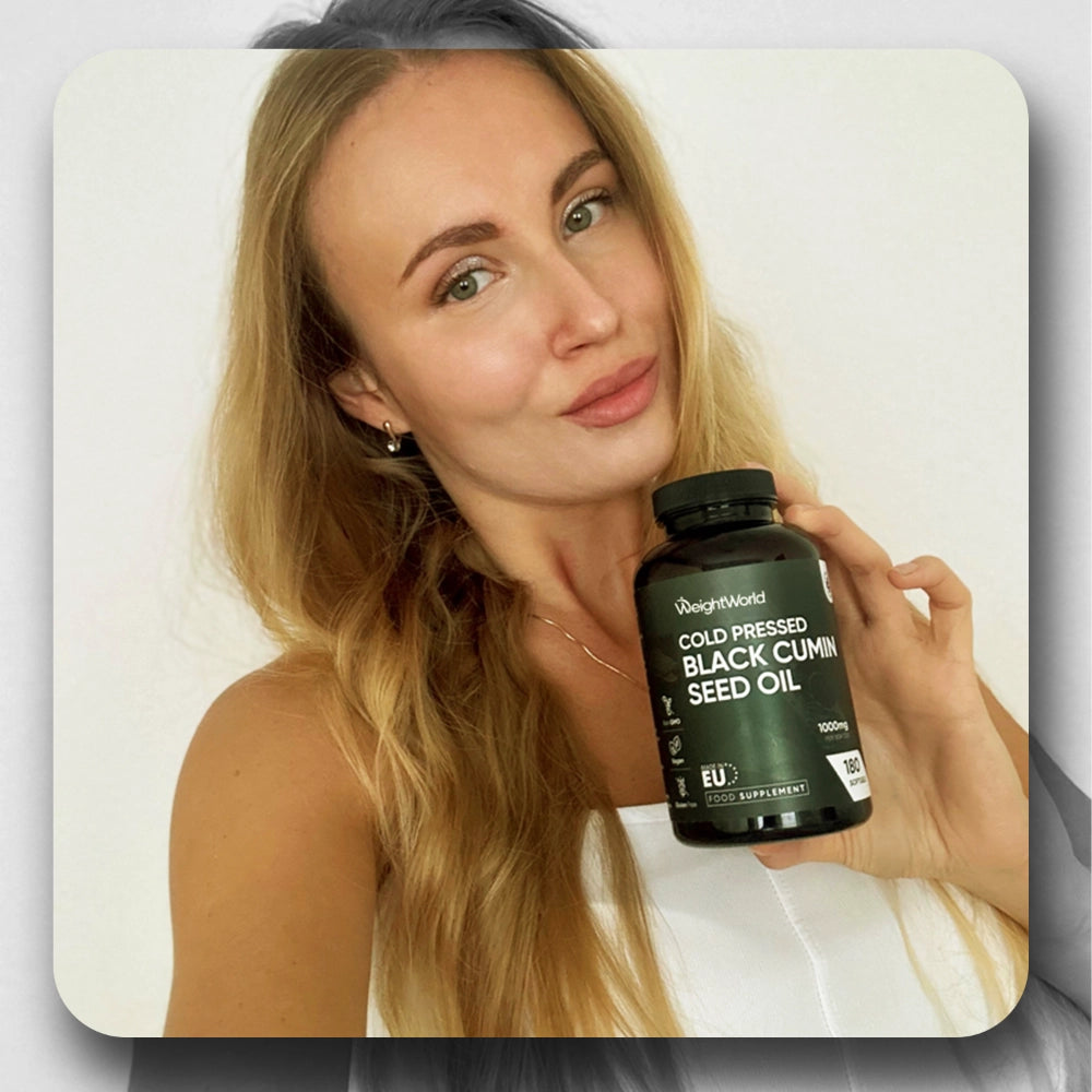 Cold-Pressed Black Cumin Seed Oil 180 Capsules | 1000mg | WeightWorld