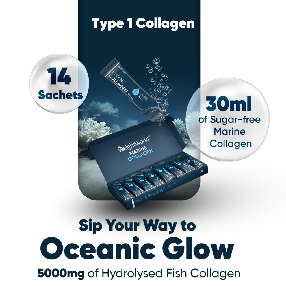 Marine Collagen Liquid 5000mg | 14x30ml Collagen Sachets | WeightWorld